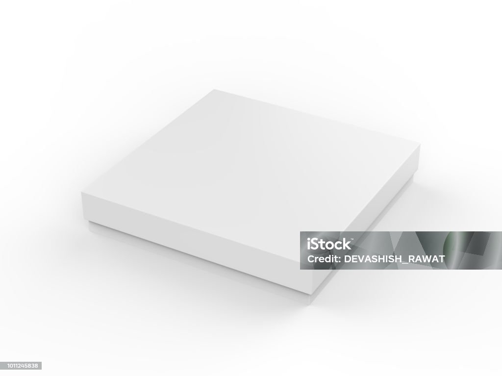Kotak Paket Kardus Putih Template Mock Kotak Kemasan Tipis Pada Latar