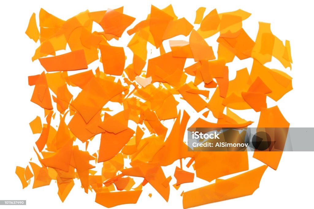 Orange Glass Confetti Fragments Of Very Thin Colored Glass For Fusing