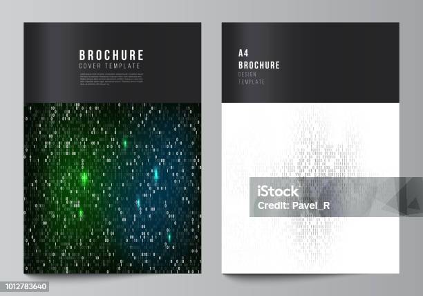 Tata Letak Vektor Format A4 Mencakup Templat Desain Mockup Untuk Brosur