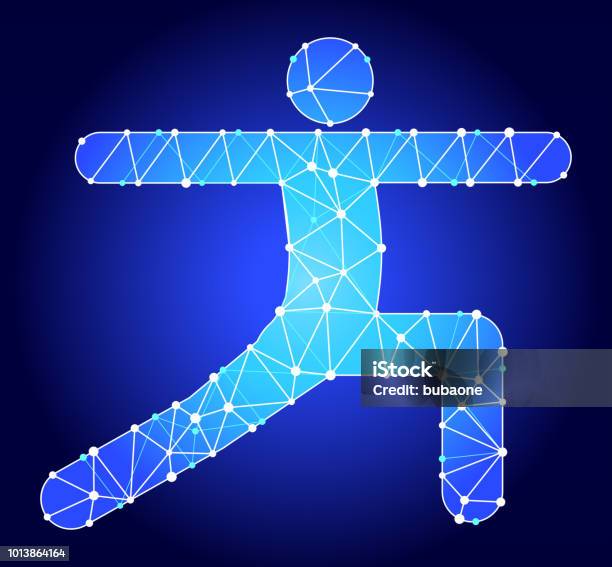 Stretch Blue Triangle Node Vector Pattern Stock Illustration Download