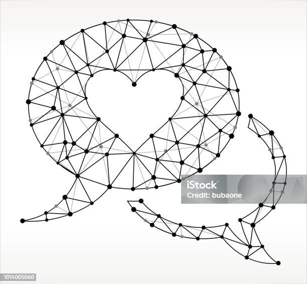 Love Communication Triangle Node Black And White Pattern Stock