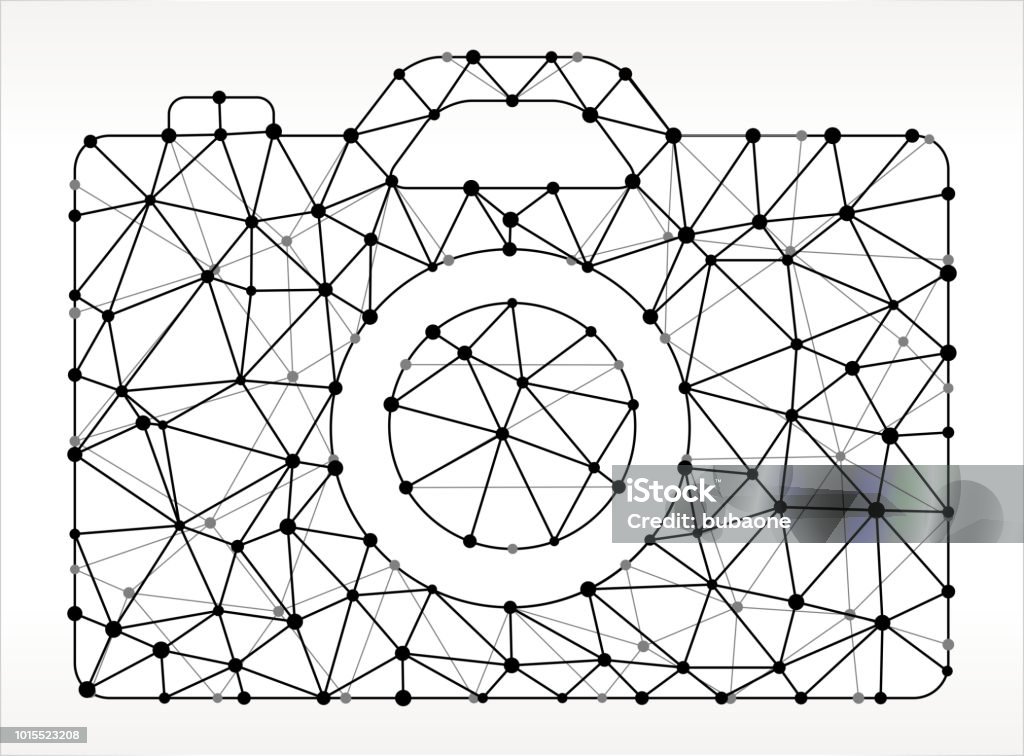 Camera Triangle Node Black And White Pattern Stock Illustration