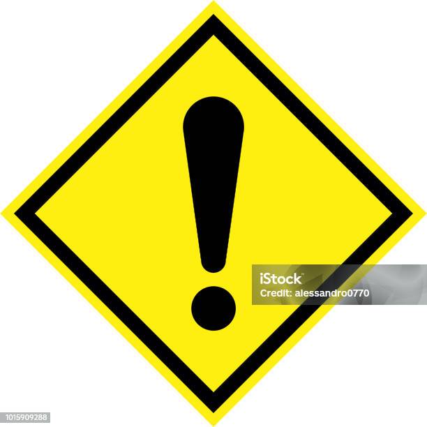 Signe De Danger Jaune Avec Symbole De Point Dexclamation Vecteurs