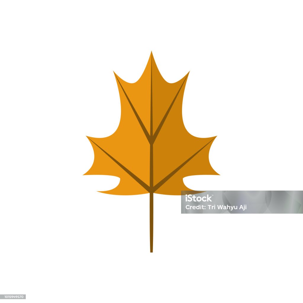 Érable Simple Feuille Dautomne Orange Illustration Symbole Graphisme