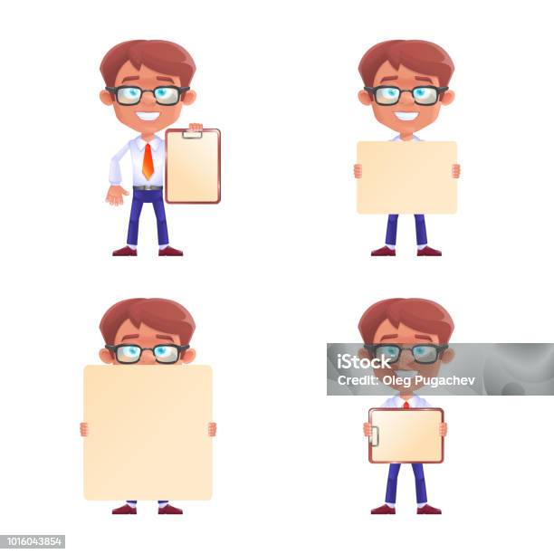 Homme Daffaires De Dessin Animé Ensemble Vecteurs Libres De Droits Et