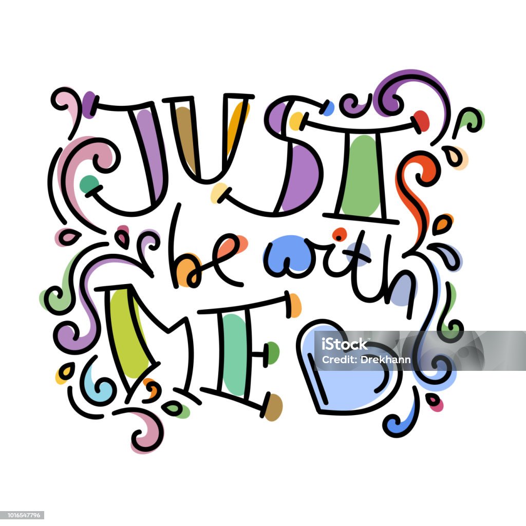 Vetores De Colorful Letras Frase Isolado No Fundo Branco Desenha O