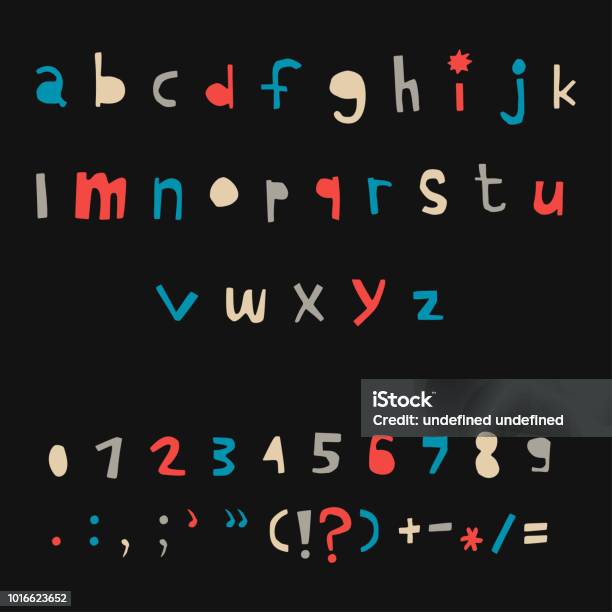Mengukir Angka Alfabet Dan Tanda Baca Font Pedesaan Vektor Abc