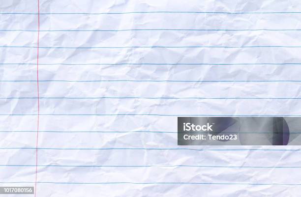 White Lined Sheet Of Notepad Wrinkle Paper Background Stock Photo ... White Lined Sheet Of Notepad Wrinkle Paper Background Stock Photo ...