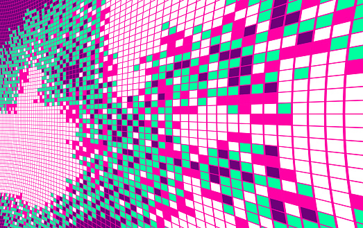 Seni Vektor Minimal Geometris Ilustrasi Dimensi Ubin Mosaik Yang Indah