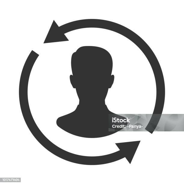 Icône Dinteraction Client Symbole De Son Retour Ou Renention Client