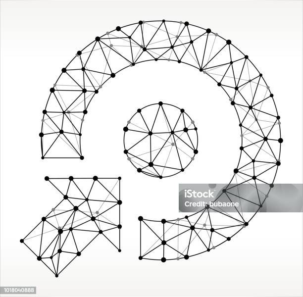 Target Triangle Node Black And White Pattern Stock Illustration
