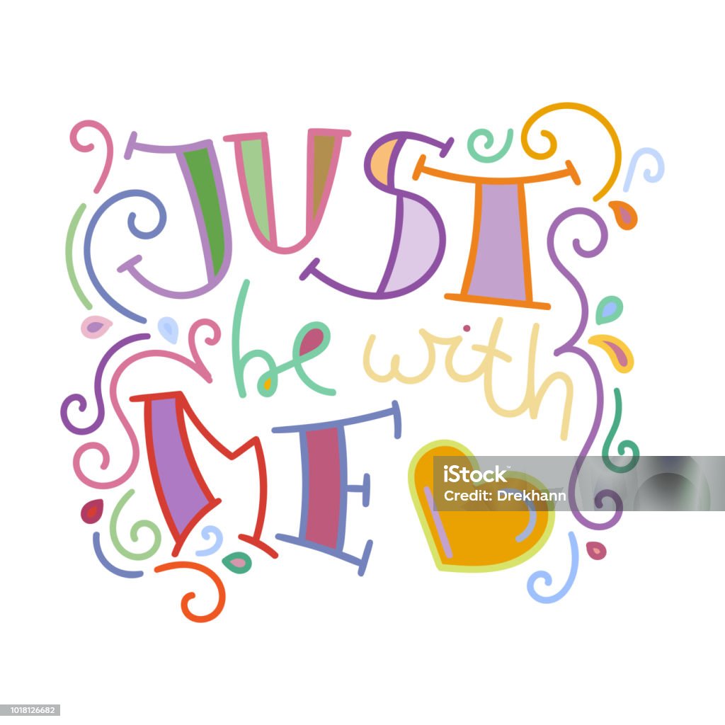 Ilustración De Colores Letras Frase Aislada Sobre Fondo Blanco Diseño