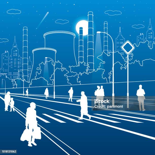 Infrastruktur Dan Ilustrasi Perkotaan Orangorang Berjalan Di Jalan ... Infrastruktur Dan Ilustrasi Perkotaan Orangorang Berjalan Di Jalan ...
