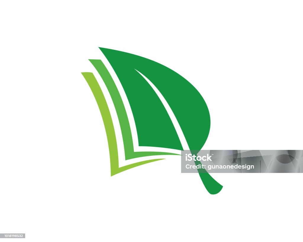 Eco Bibliothèque Symbole Template Design Vecteur Emblème Design Concept