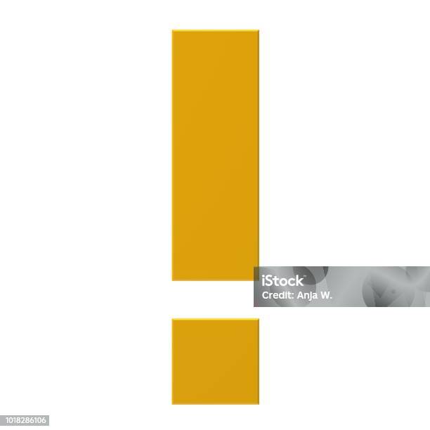 Photo Libre De Droit De Symbole De Point Dexclamation Or Jaune Design