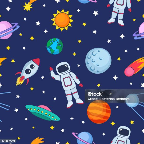 Joli Motif Coloré Transparente Avec Espace Cosmonaute Étoiles Planètes ... Joli Motif Coloré Transparente Avec Espace Cosmonaute Étoiles Planètes ...