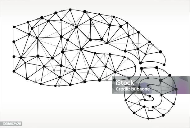 Giving Money Triangle Node Black And White Pattern Stock Illustration