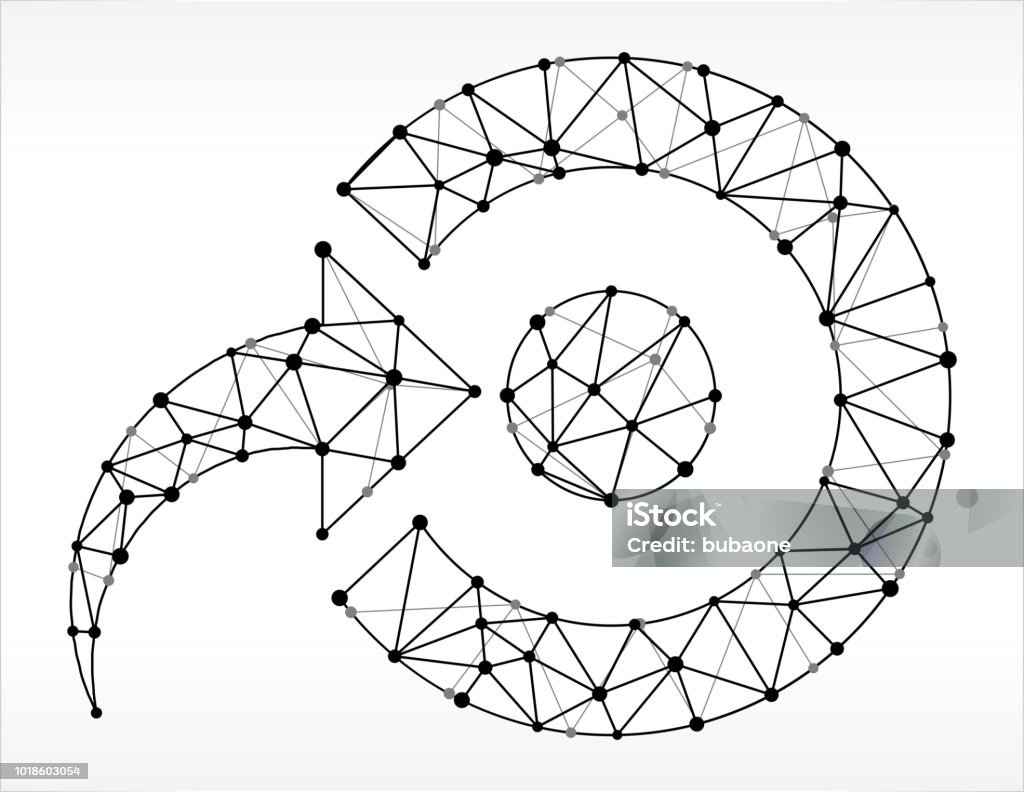 Target Triangle Node Black And White Pattern Stock Illustration