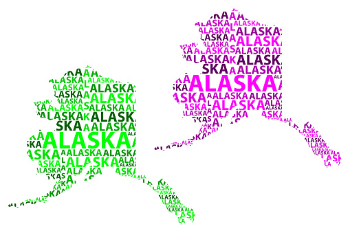 Carte De Lalaska Illustration Vectorielle Vecteurs Libres De Droits Et