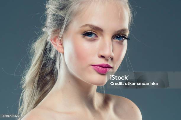 Beautiful Woman Face Portrait Beauty Skin Care Concept Fashion Beauty