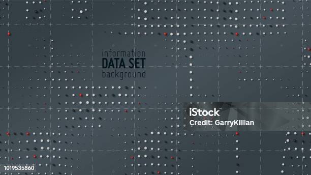 Vector Abstract Data Sorting Visualization Background Big Data Sorted Data As Tiny Spheres