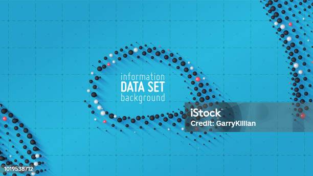 Vector Abstract Data Sorting Visualization Background Big Data Sorted Data As Tiny Spheres