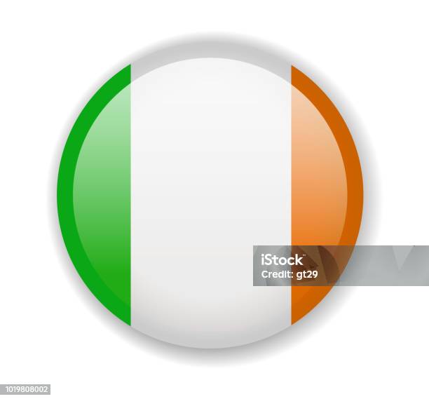 Bendera Irlandia Ikon Terang Bulat Pada Latar Belakang Putih Ilustrasi ... Bendera Irlandia Ikon Terang Bulat Pada Latar Belakang Putih Ilustrasi ...