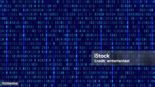 Abstract Technology Binary Code Backgrounddigital Binary Data And Secure Data Concept Stock