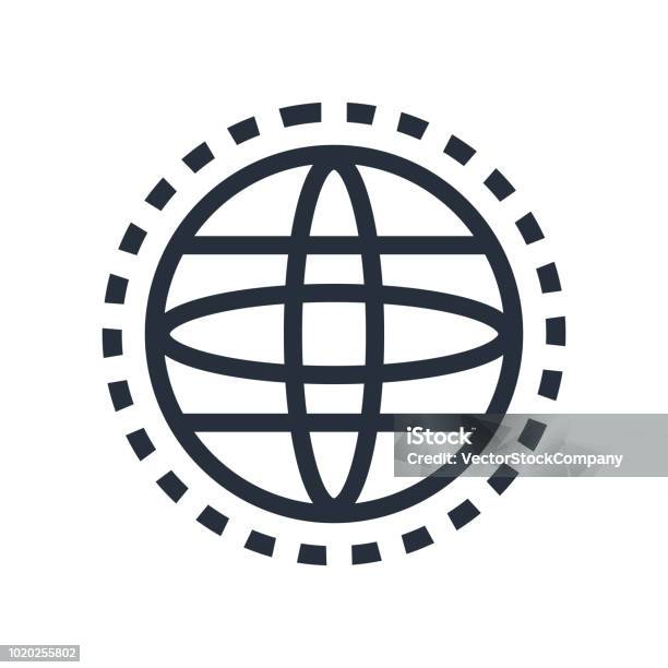 Globe Icône Vector Signe Et Le Symbole Isolé Sur Fond Blanc Concept