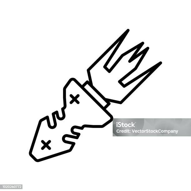 Fourche Icône Vector Signe Et Le Symbole Isolé Sur Fond Blanc Notion De