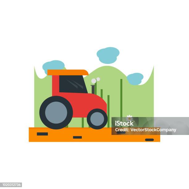Tracteur Icône Vector Signe Et Le Symbole Isolé Sur Fond Blanc Concept