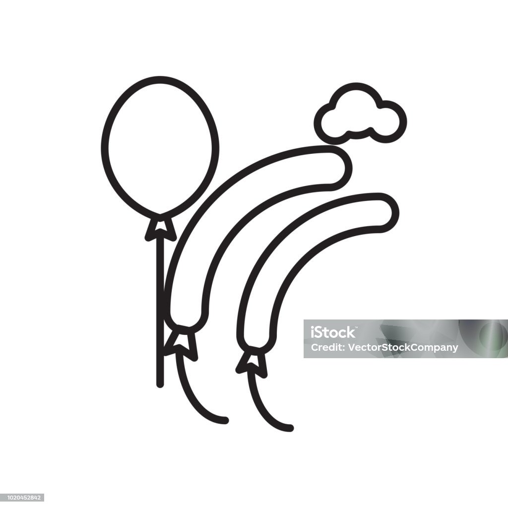 Ballons Icône Vector Signe Et Le Symbole Isolé Sur Fond Blanc Notion De