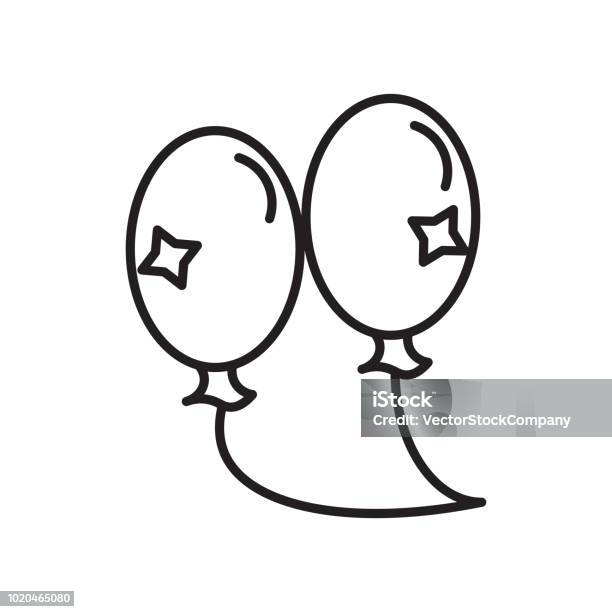 Ballons Icône Vector Signe Et Le Symbole Isolé Sur Fond Blanc Notion De