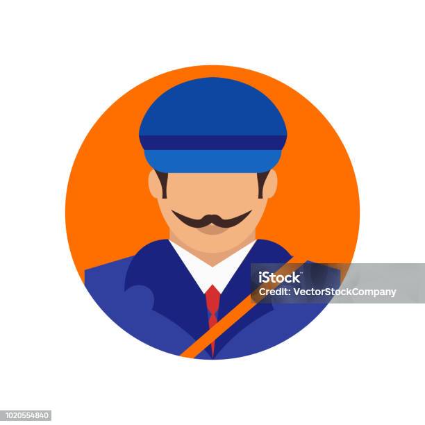 Postier Icône Vector Signe Et Le Symbole Isolé Sur Fond Blanc La Notion
