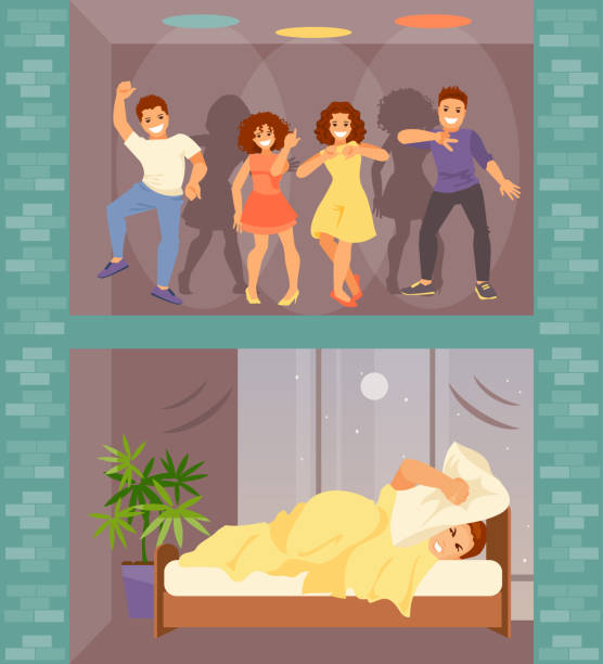 230 Noisy Neighbours Stock Illustrations Royalty Free Vector Graphics