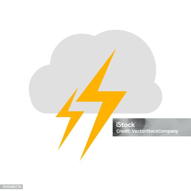 Orage Icône Vector Signe Et Le Symbole Isolé Sur Fond Blanc Concept