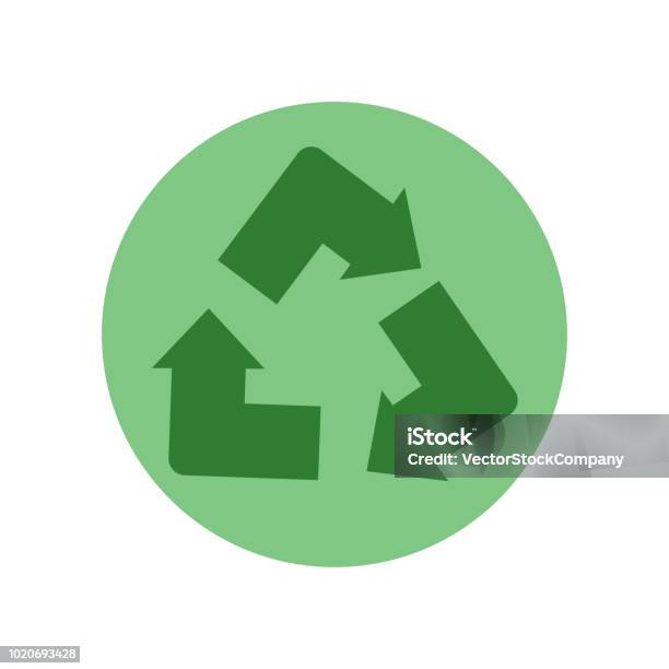 Recycle Teken Pictogram Vector Teken En Symbool Geïsoleerd Op Een Witte