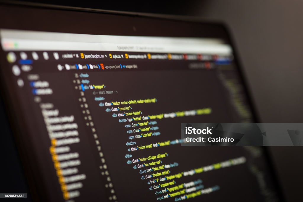 Html And Css Code Developing Screenshot Laptop Screen Stock Photo ... Html And Css Code Developing Screenshot Laptop Screen Stock Photo ...