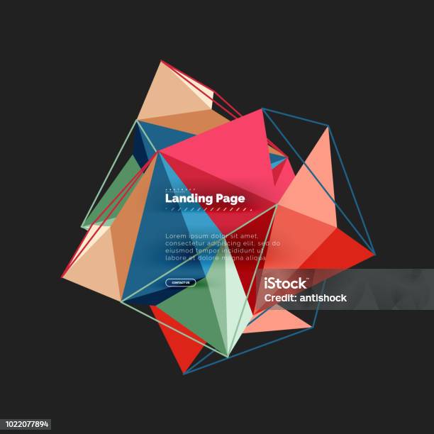 Latar Belakang Abstrak Segitiga Vektor 3d Desain Geometris Poligonal