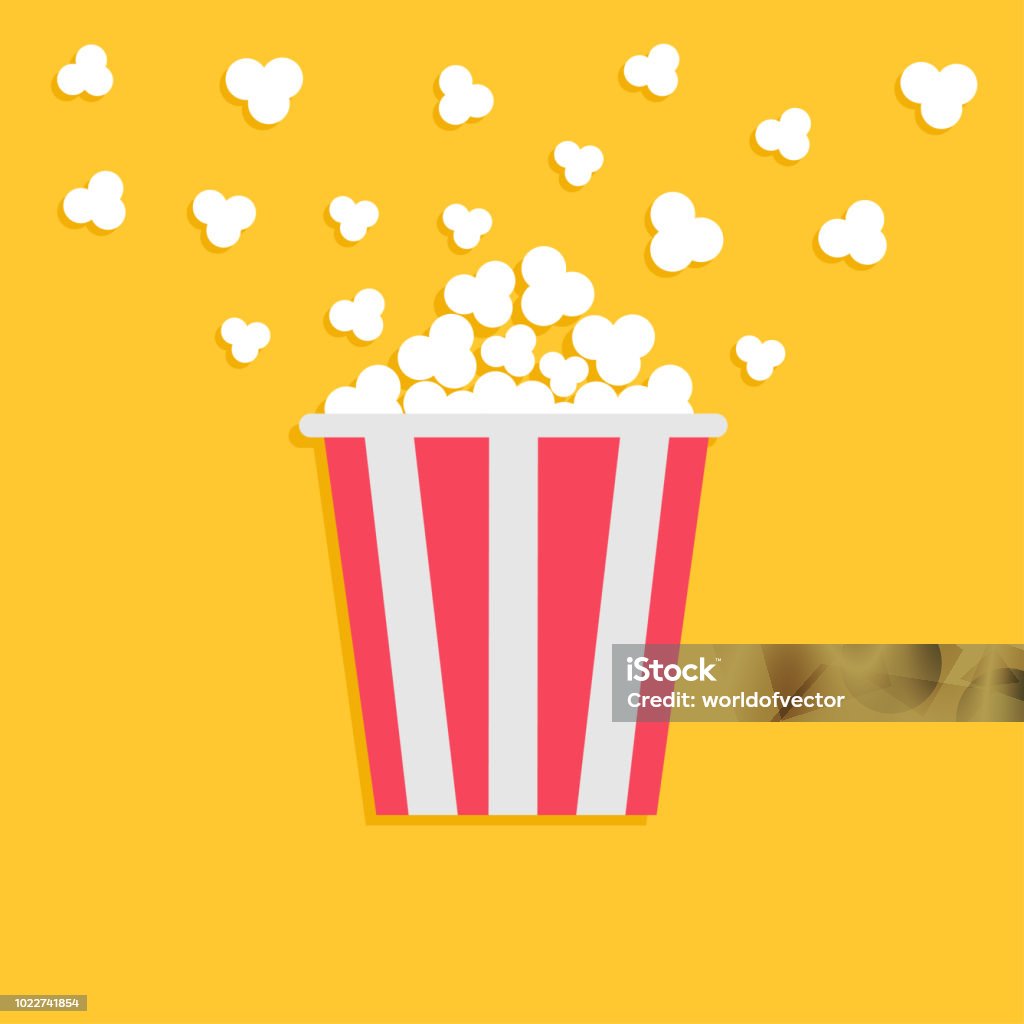 Popcorn Bermunculan Kotak Strip Kuning Merah Ikon Malam Film Bioskop ... Popcorn Bermunculan Kotak Strip Kuning Merah Ikon Malam Film Bioskop ...