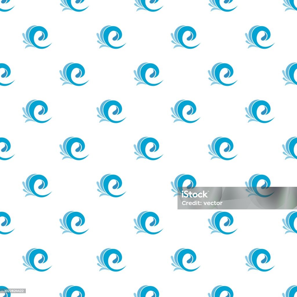 Wave Tsunami Pattern Seamless Stock Illustration Download Image Now Abstract Backgrounds