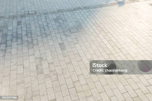 Latar Belakang Tekstur Lantai Persegi Kota Modern Foto Stok Unduh