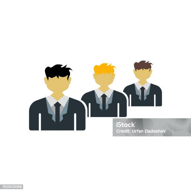 Léquipe Icône Vector Signe Et Le Symbole Isolé Sur Fond Blanc Concept