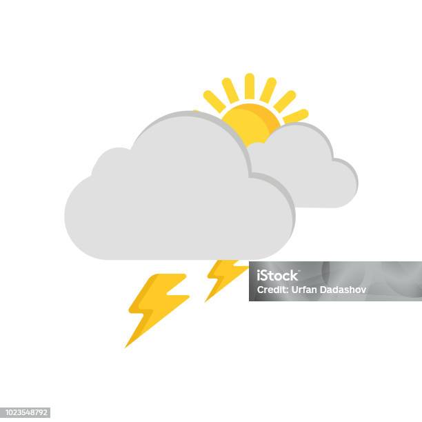 Orage Icône Vector Signe Et Le Symbole Isolé Sur Fond Blanc Concept