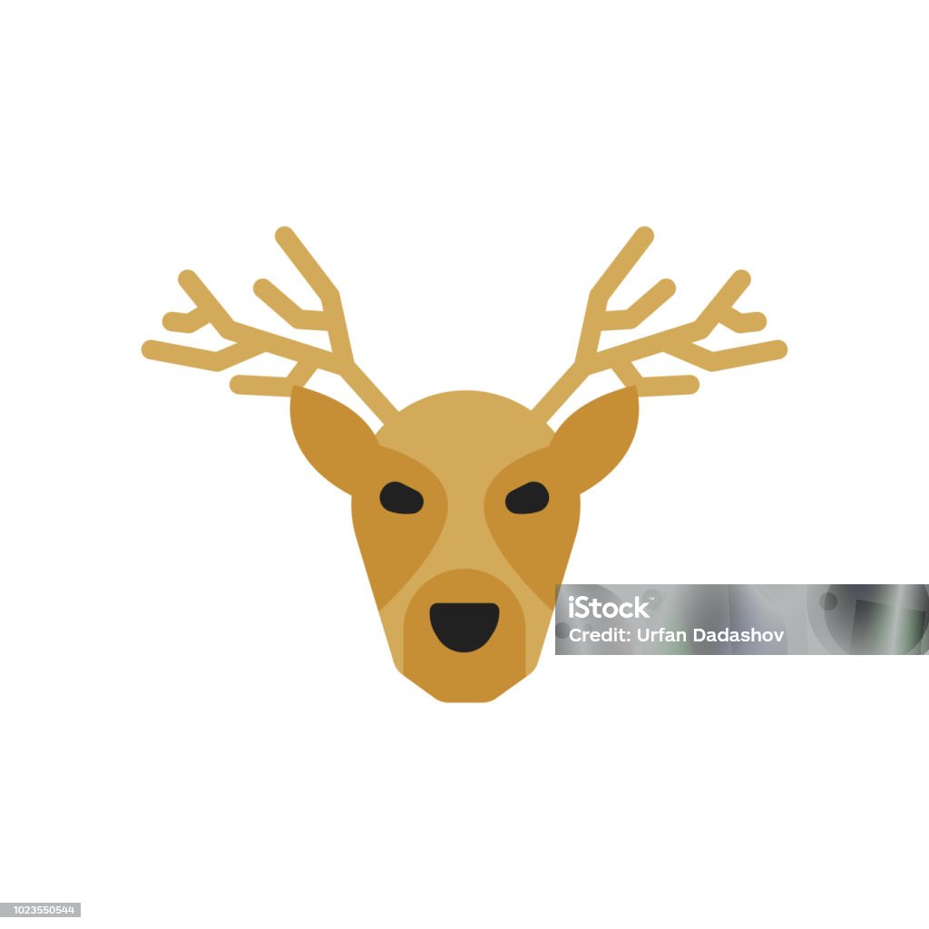 Cerf Icône Vector Signe Et Le Symbole Isolé Sur Fond Blanc Notion De
