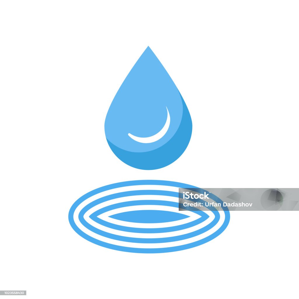 Leau Goutte Icône Vector Signe Et Le Symbole Isolé Sur Fond Blanc