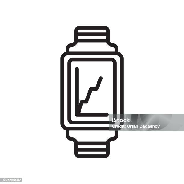 Smartwatch Icône Vector Signe Et Le Symbole Isolé Sur Fond Blanc Notion