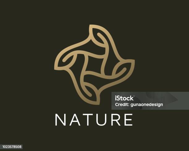 Template Design Vecteur Emblème Concept Design Symbole Créatif Feuille