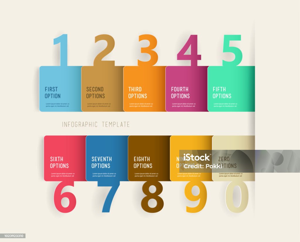 Infographie Illustration Vectorielle Modèle Avec Options De Nombre