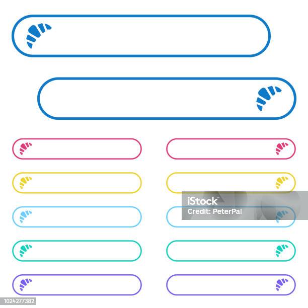 Bakery Icons In Rounded Color Menu Buttons Stock Illustration